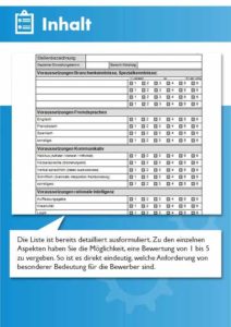 Vorlage Anforderungsprofil für Stellen